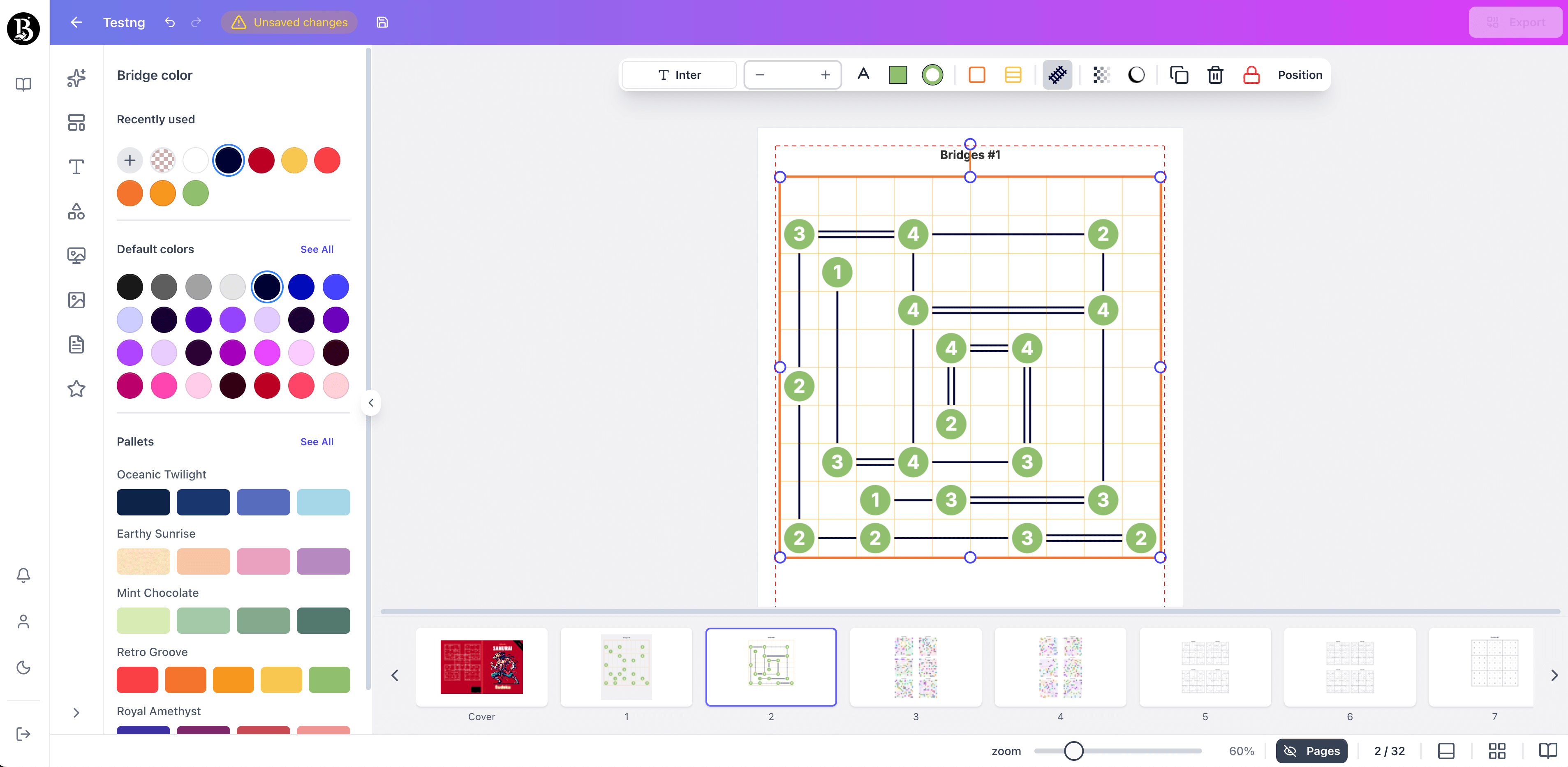 AI Bridges (Hashi) Puzzle Generator | KDP Book Creator | BooksGenie AI
